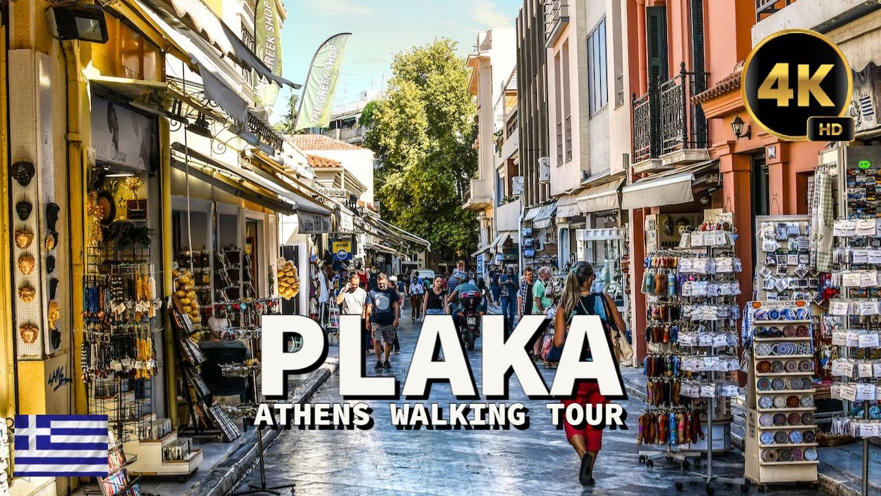 Virtual walk round Plaka Neighbourhood, Athens - Athens Walking Tour 4K ...