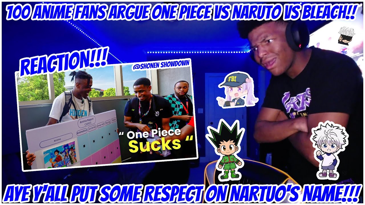 Shonen Showdown | 100 Anime Fans Argue One Piece vs Naruto vs Bleach ...
