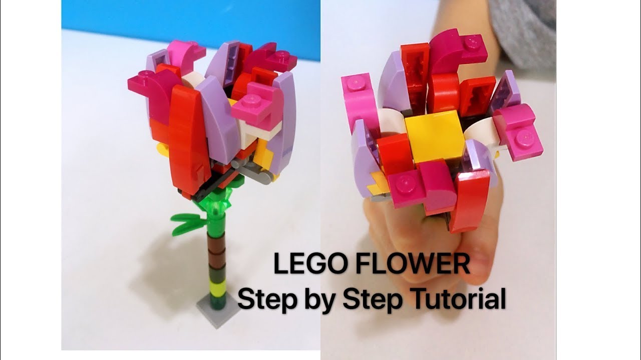 LEGO FLOWER IDEAS FOR KIDS BY LY How to build LEGO flower Step by Step ...