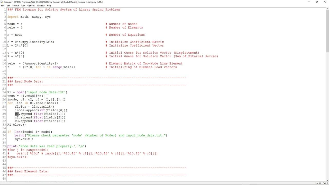 Finite Element Method 2023: Structure of FEM Code Part 2 - YouTube
