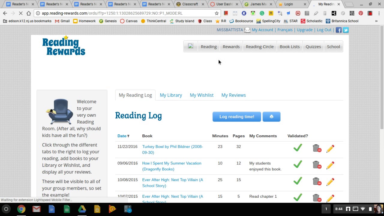 How to Use Reading-Rewards to Log Reading - YouTube