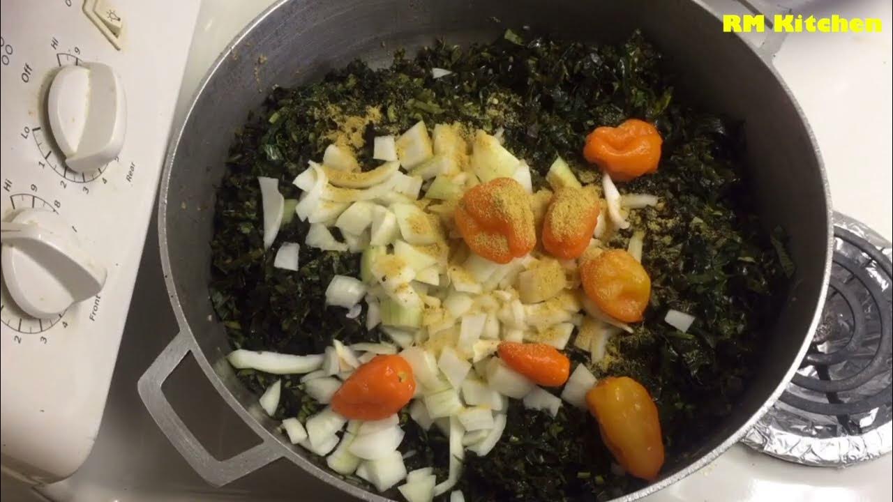 Red Oil Potato Greens Liberian Recipe - Banana-breads.com