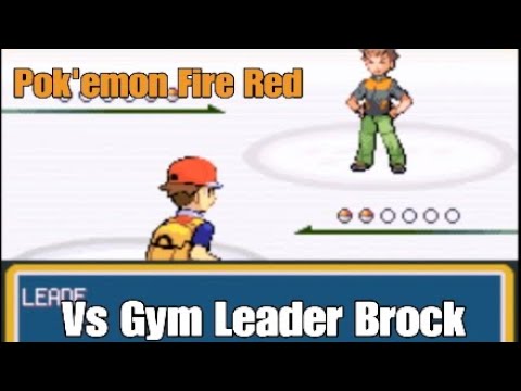 Pokemon Fire Red :Vs Gym Leader Brock - YouTube