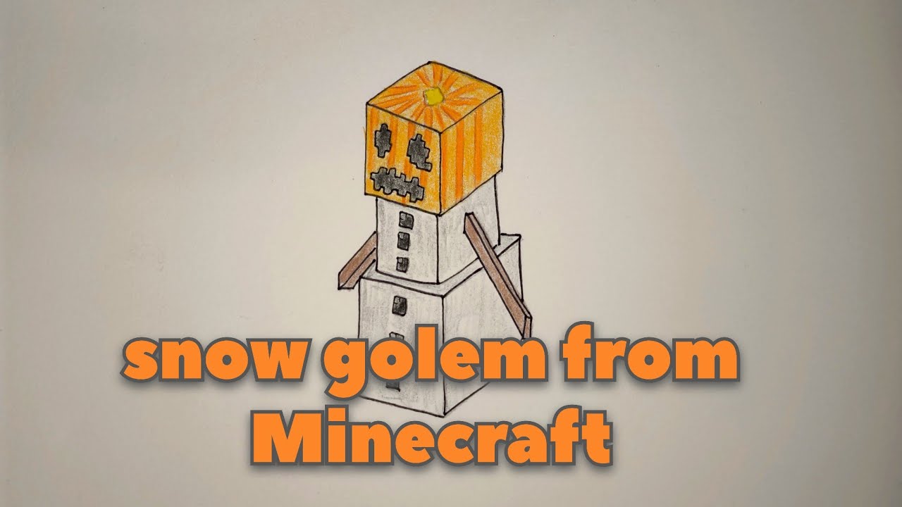 How to Draw | Snow Golem from Minecraft - YouTube