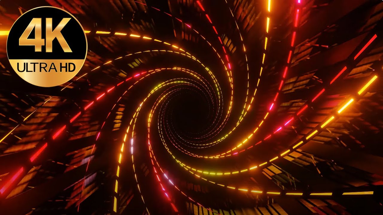 5 hours 4k OLED VJ loop Black screen Mind Relaxing Sci-fi Night Light ...