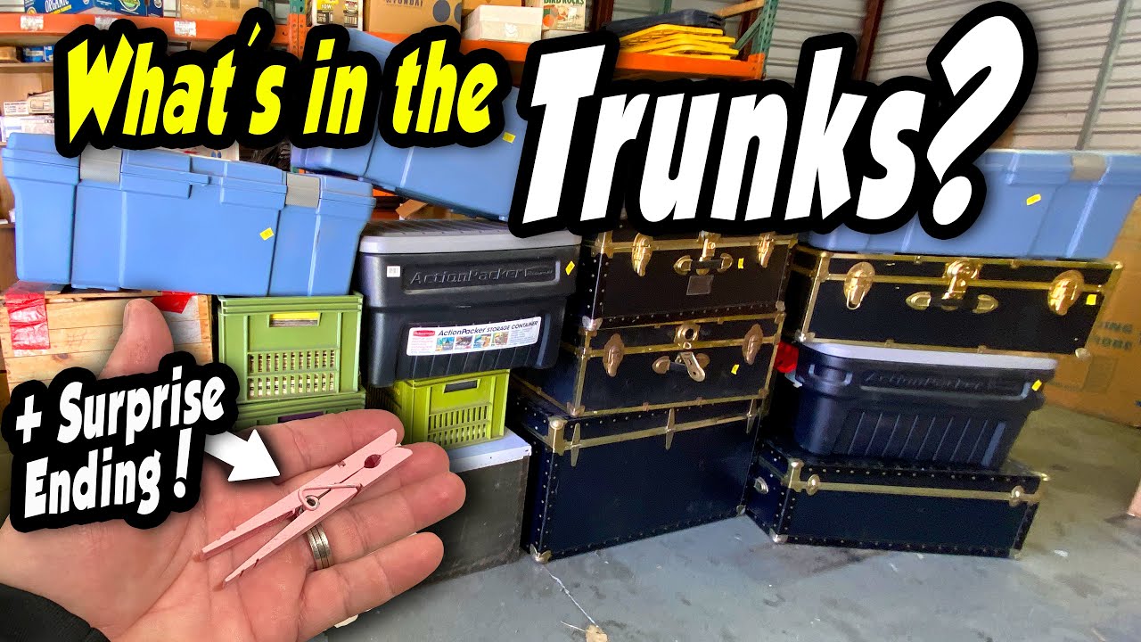 SURPRISE ENDING! What's in the TRUNKS that we bought at the VAULT ...