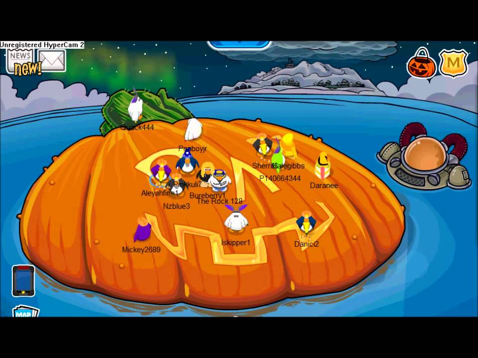 Club penguin- Carving a pumpkin - YouTube