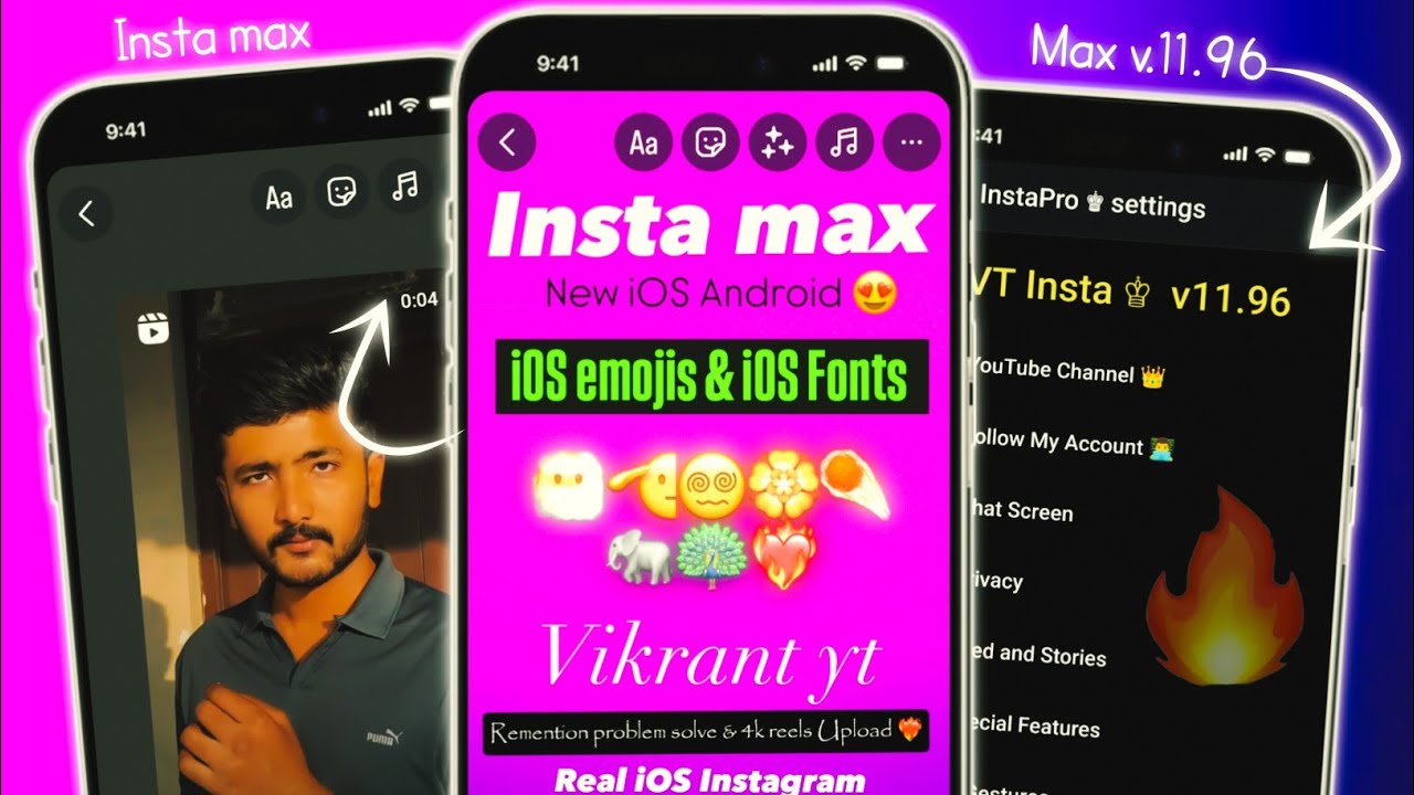 insta pro max 😎| Remention Story + Sound | iOS Emojis + All iOS Fonts ...