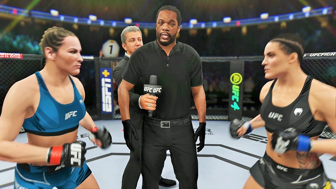 Jessica Eye vs Jennifer Maia Full Fight - UFC 4 Simulation - YouTube