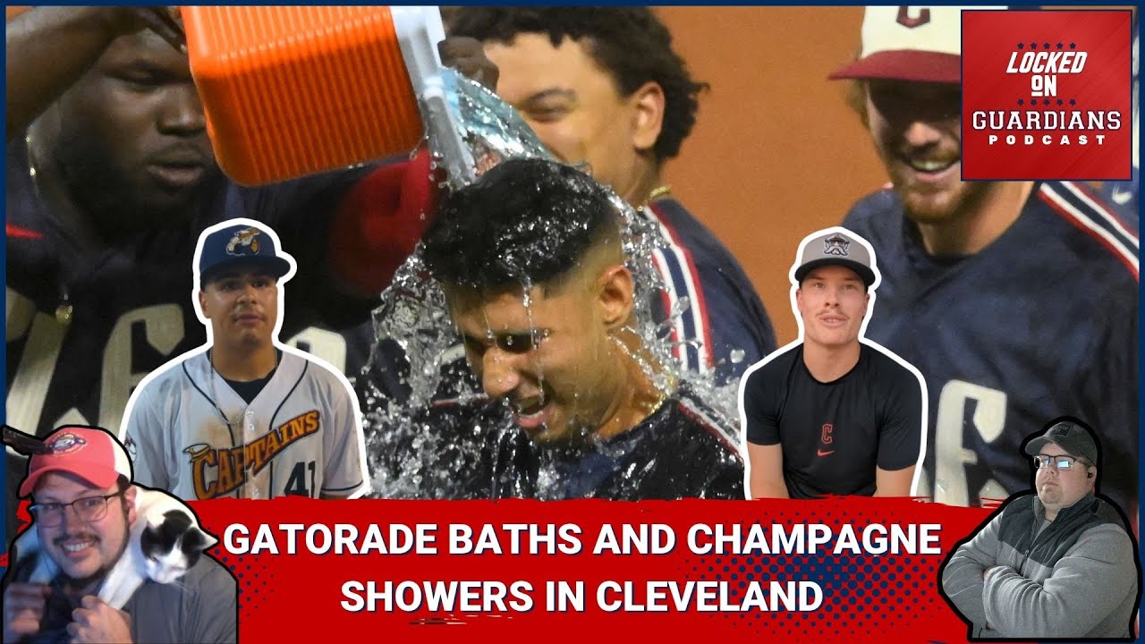 Guardians Gatorade Baths Walking Off the Twins, Champagne Showers for ...