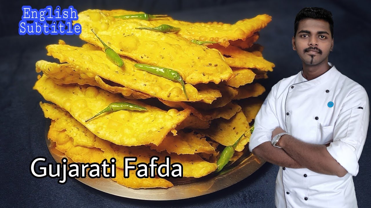 Gujarati Fafda | How To Make Gujarati Fafda | Simple Snacks In Tamil ...
