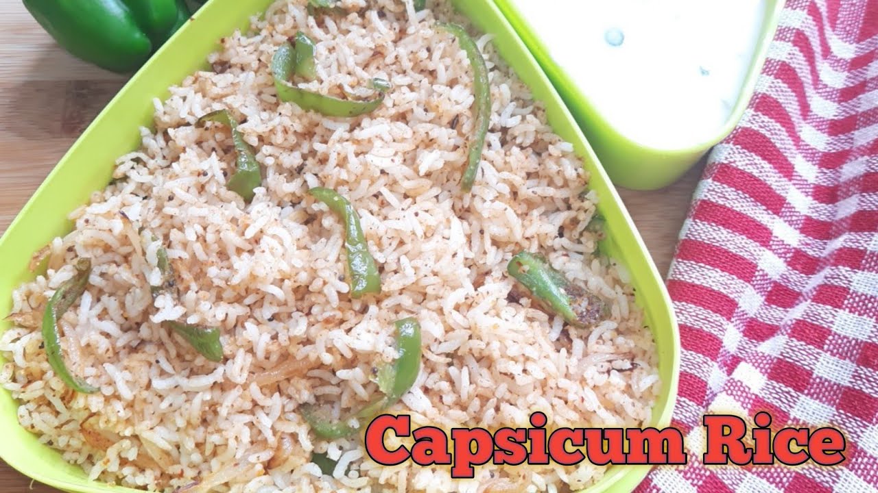 Capsicum Rice | Bell Pepper Rice | Capsicum Masala Rice | How To Make ...