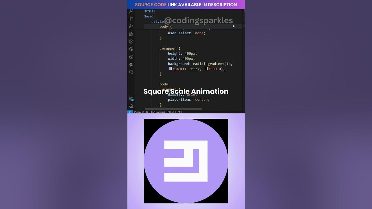 Square Scale Animation Html Css Htmlcss Cssanimations Shorts Coding Youtube 1813
