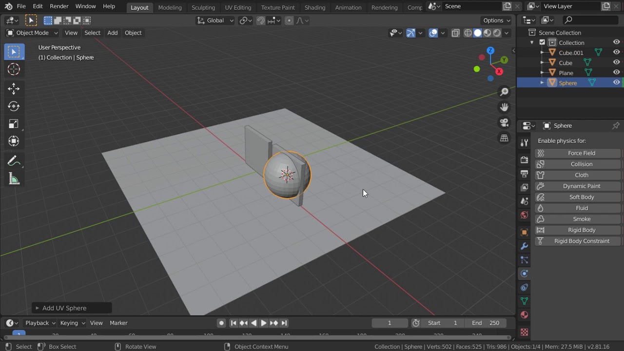 Fixed constraint in blender2.8 - YouTube