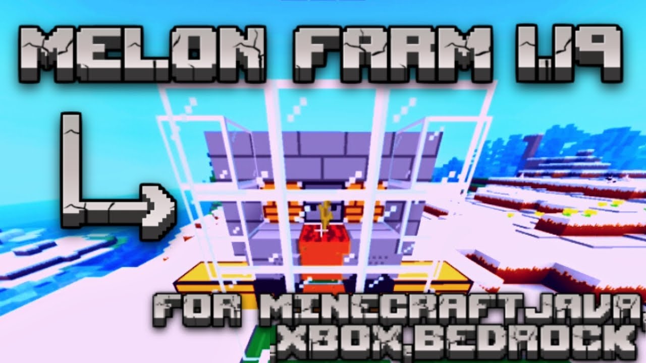 melon farm | 1.19 | for Minecraft Java,bedrock and Xbox | Blue x gaming ...