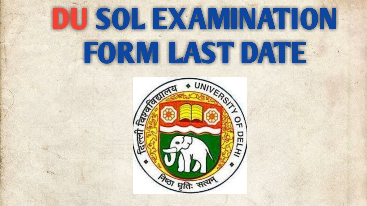 DU SOL/LAST DATE SUBMISSION FORM/HOW TO FILL/ - YouTube