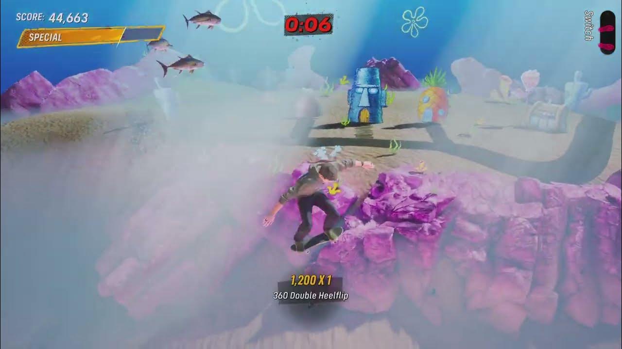 SpongeBob Squarepants Secret Easter Egg In Tony Hawk's Pro Skater 3 + 4 - YouTube