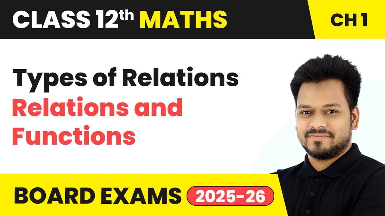Types of Relations - Relations And Functions | Class 12 Maths Chapter 1 ...