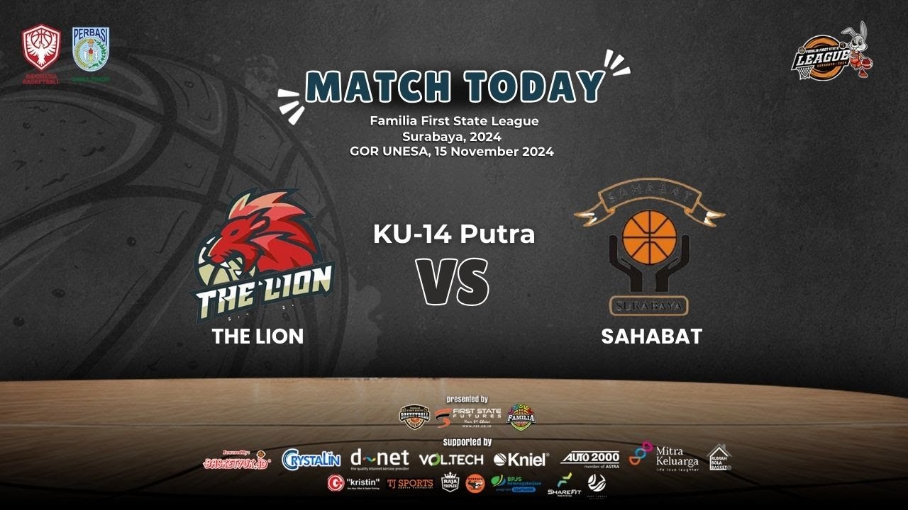 THE LION VS SAHABAT - KU-14 Putra - FFS LEAGUE 2024 - YouTube