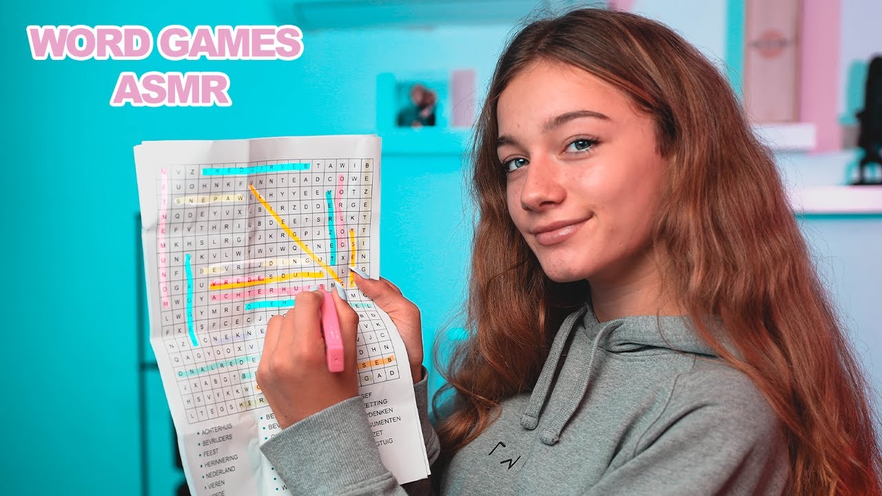 ASMR - TRACING & WHISPERING WORDS in games! - YouTube