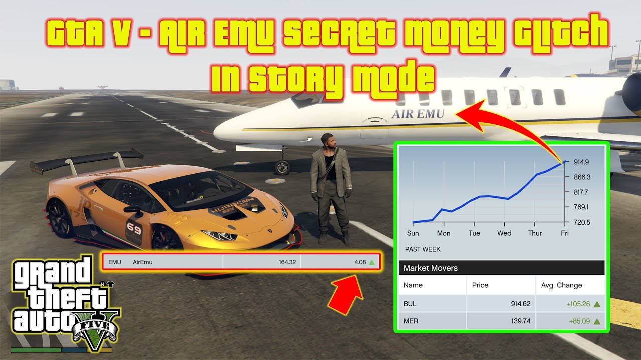 GTA 5 - Air Emu Unlimited Money Glitch in Story Mode! 2024 (XBOX, PC ...