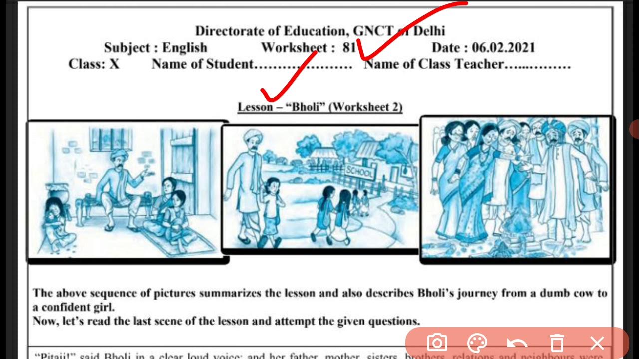 Worksheet 81 English Class 10 Lesson Bholi Part 2 06 02 22 YouTube worksheet-81-english-class-10-lesson-bholi-part-2-06-02-22-youtube