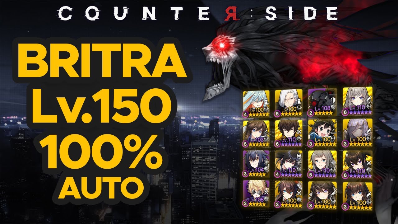 Britra Raid Boss | Lv.150 | 100% Full Auto | Counter Side Global - YouTube