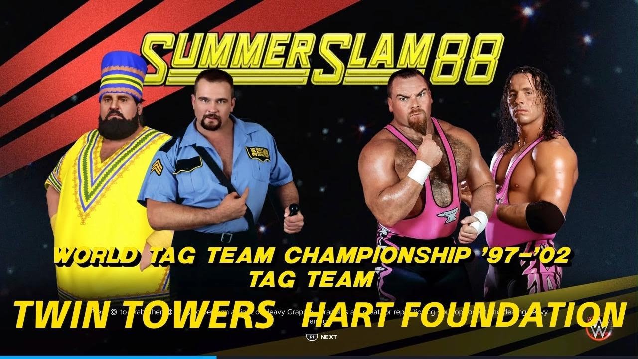The Twin Towers vs. The Hart Foundation - WWF Tag Team Championship ...