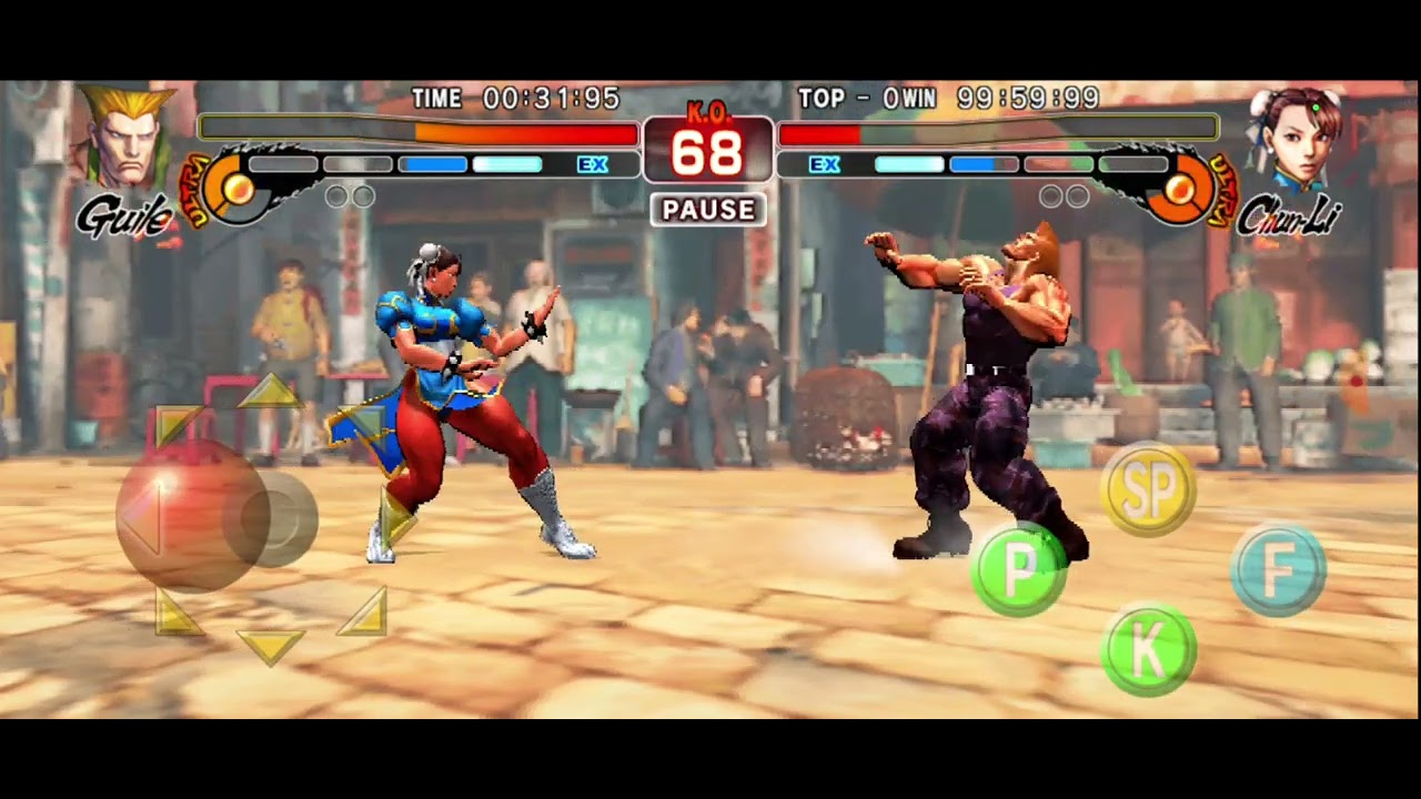 Streetfighter 4 Champion Edition Guile Strong Punch on Chun Li Ko Ryona ...