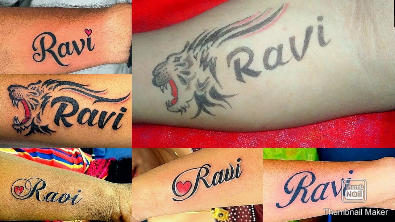 Ravi name tattoo girl / ravi name ka tattoo / ravi name tattoo designs ...