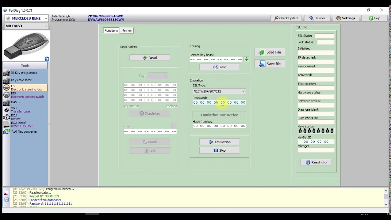 KeymasterPoldiag -how to add key. How test added key on bench. - YouTube