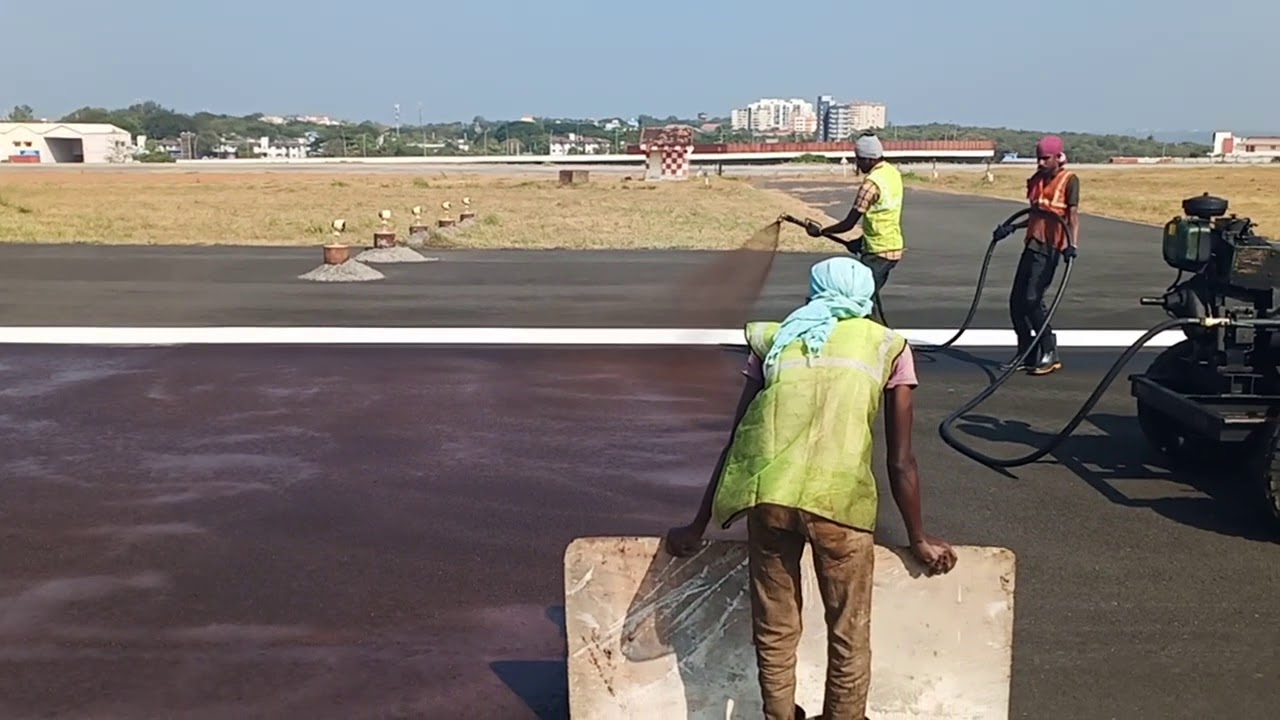 Polymer modified emulsion spraying - YouTube