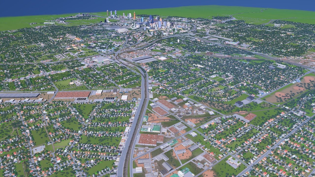 Atlanta Cities Skylines Progress 4 - Start of Suburban Sprawl ...