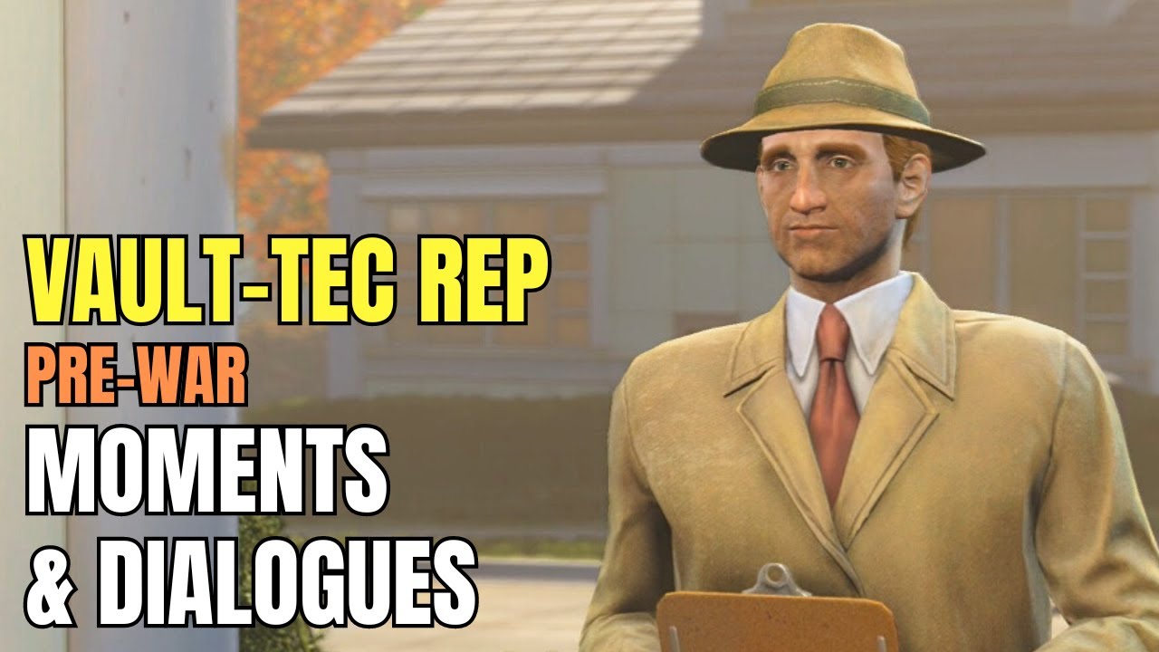 ALL Vault-Tec Rep (Pre-War) Moments & Dialogues in Fallout 4 | Paul ...