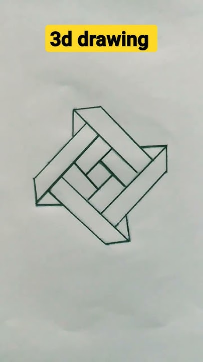 easy 3d drawing tutorial - YouTube