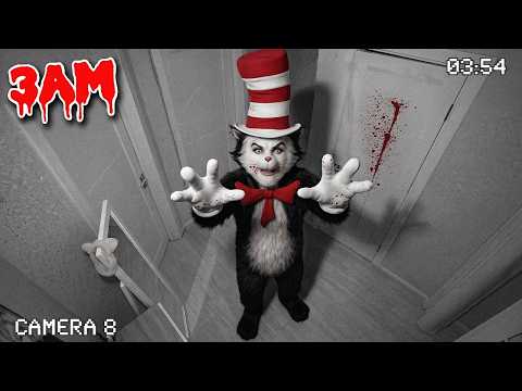 GECE 3'te THE CAT İN THE HAT GÜVENLİK KAMERALARINA YAKALANDI !! (BANA SALDIRDI) *ŞAPKALI KEDİ*