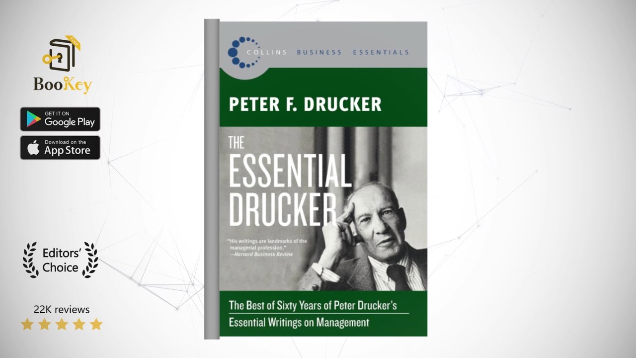 The Essential Drucker Book Summary By Peter Drucker Learn management practices from a management ...