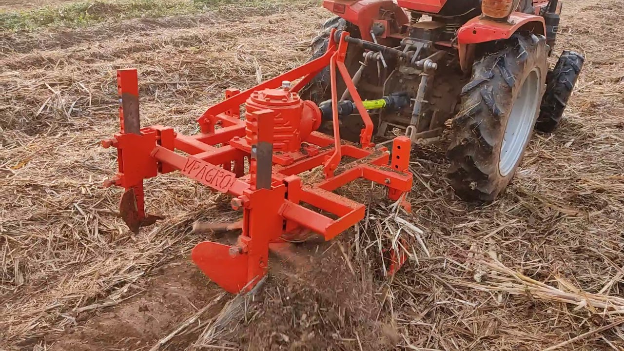 Sugarcane stubble shaver खोडवा कटर khodwa cutter with mini tractor 22 ...