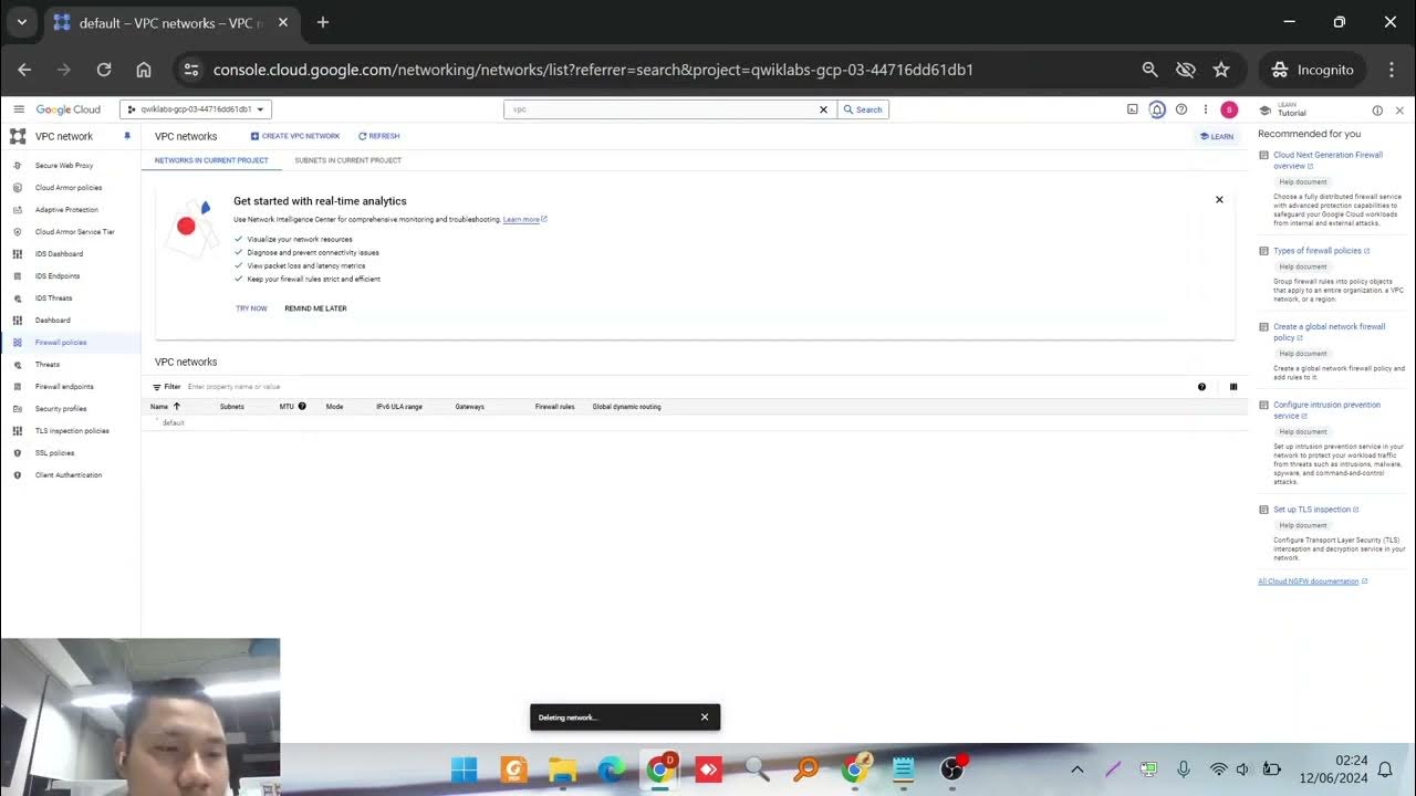 QUICK LAB - Getting Started with VPC Networking and Google Compute Engine - YouTube