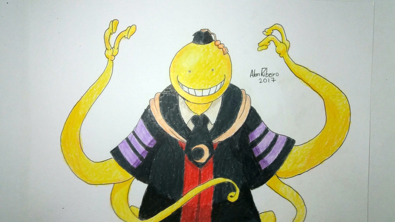 Speed Drawing Koro-Sensei - Ansatsu Kyoushitsu - YouTube