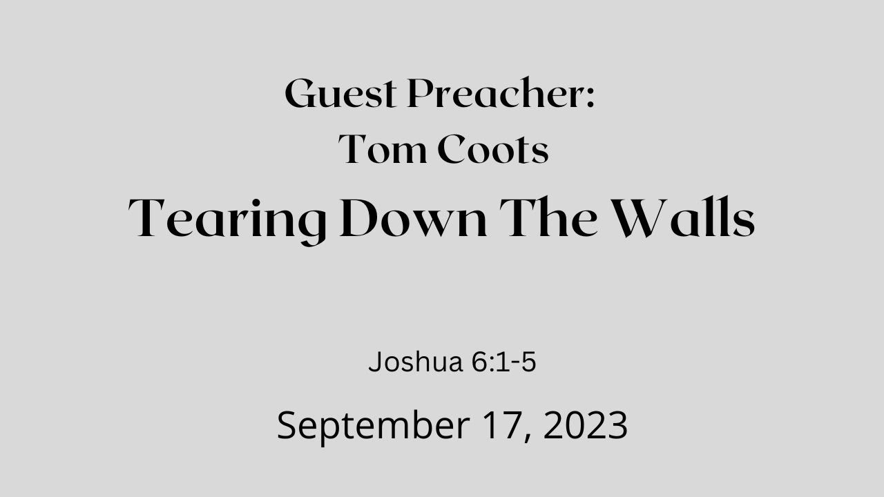 Sermon on Joshua 6:1-5 - September 17, 2023 - YouTube