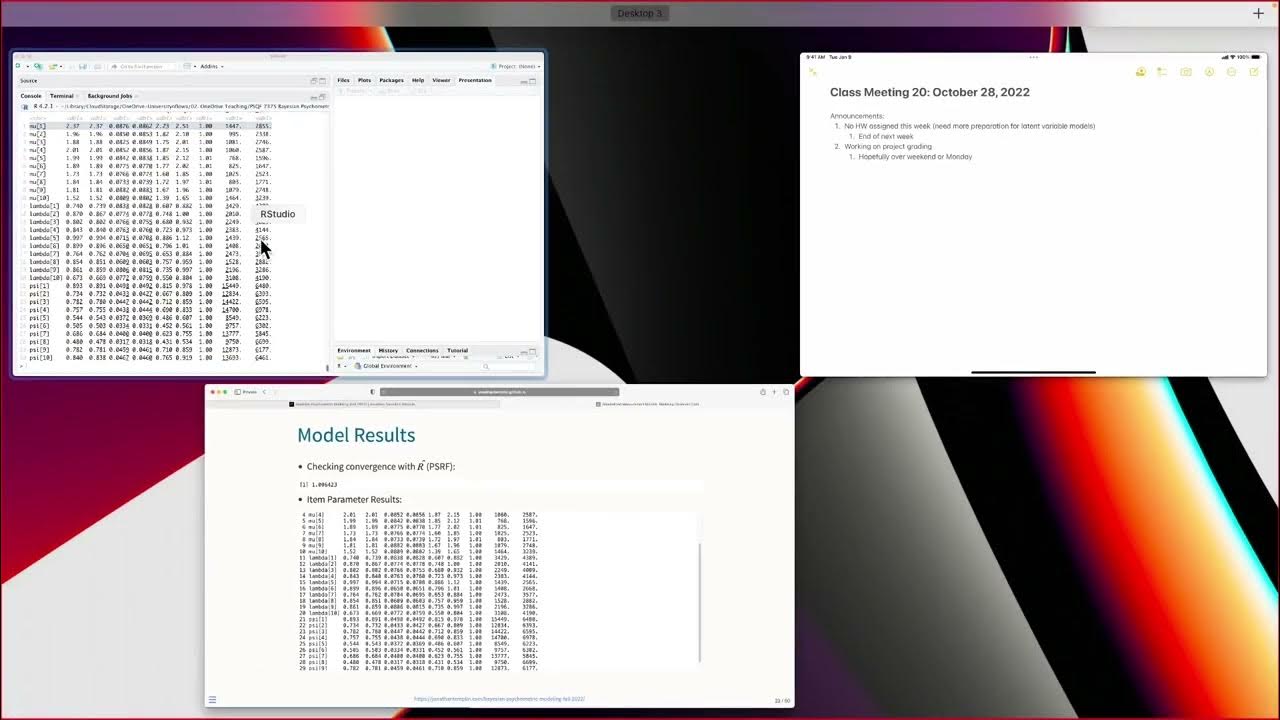 Bayesian Psychometric Models, Lecture 4b, Part 2; October 30, 2022 (U of Iowa) - YouTube