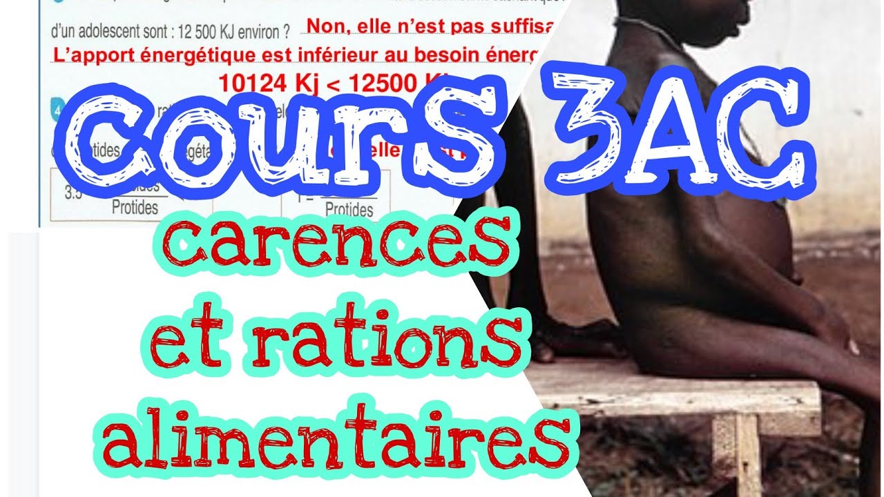 Les carences et les rations alimentaires svt 3ac - YouTube