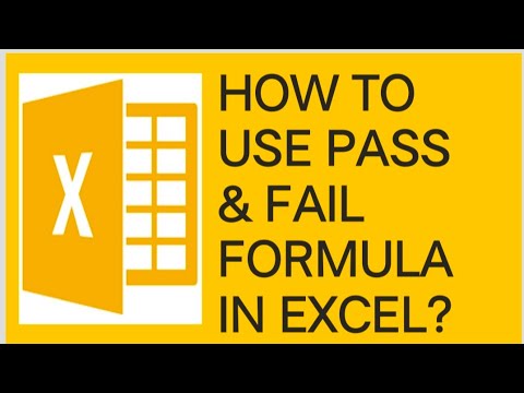 HOW TO USE PASS & FAIL FORMULA IN EXCEL? - YouTube