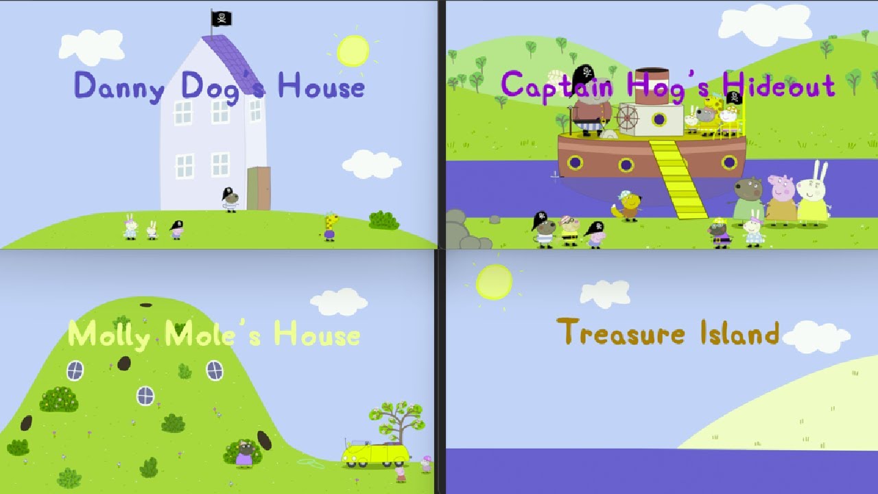 My Friend Peppa Pig - Danny dog's House, Captain Hog's Hideout, Molly ...