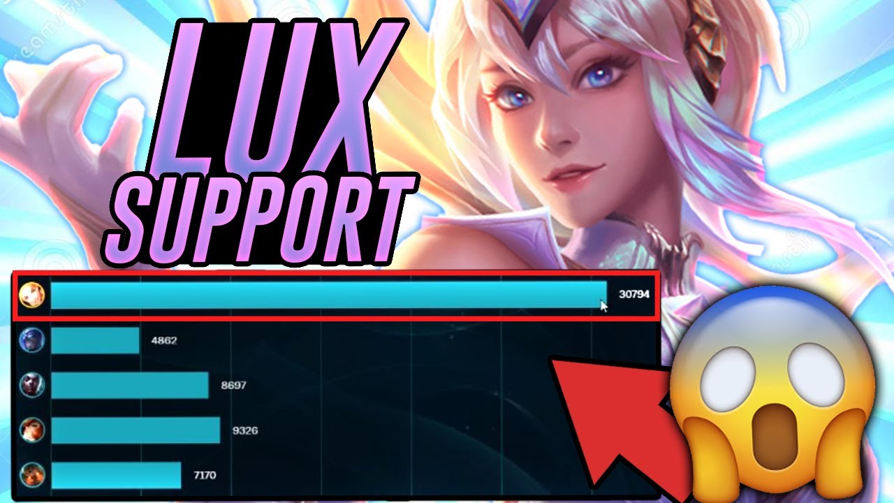 Lux Support does more damage than my whole team combined - YouTube