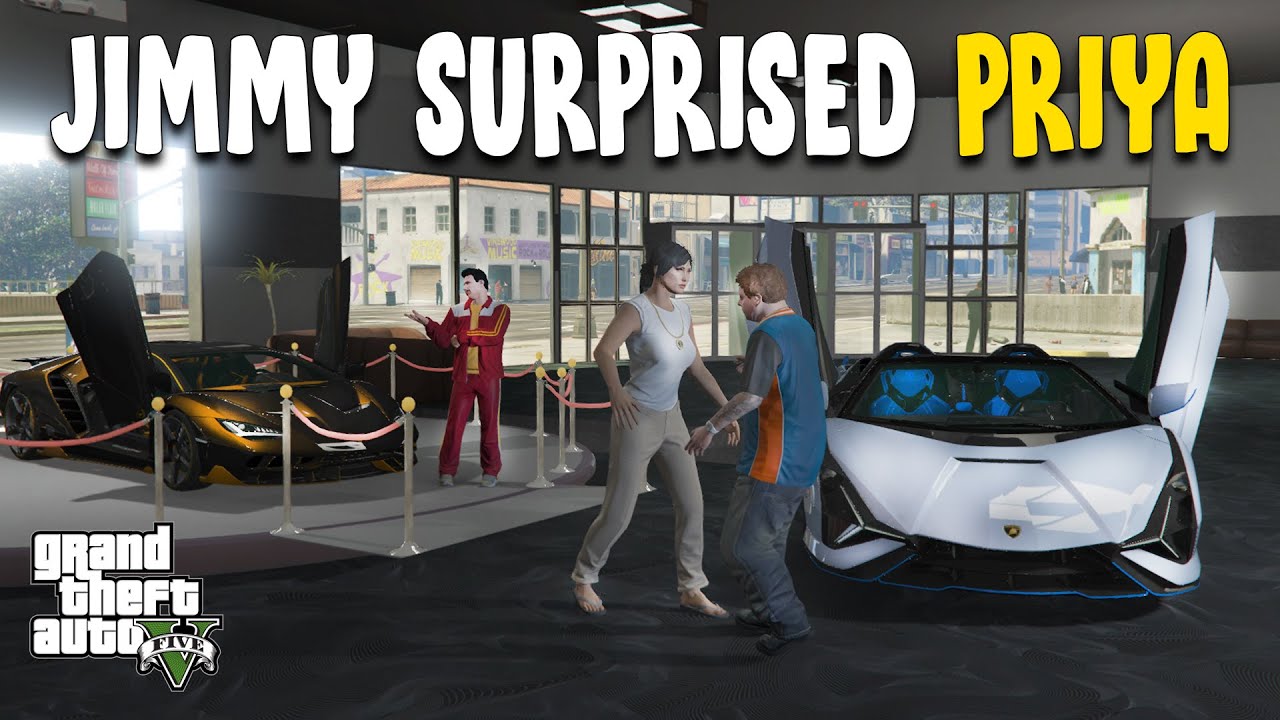 JIMMY SURPRISED HIS WIFE PRIYA | CAR SHOWROOM | GTA 5 PAKISTAN - YouTube