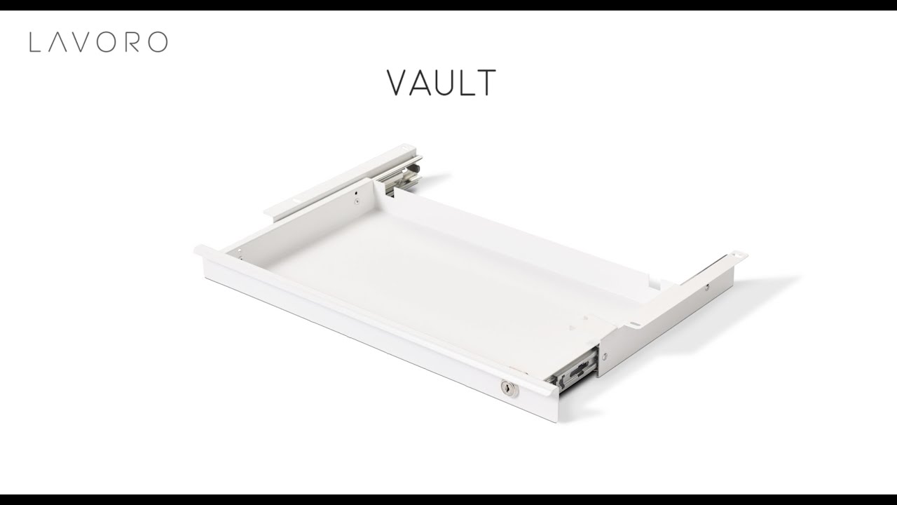 Lavoro Desk Assemblies Vault Under Desk Drawer - YouTube