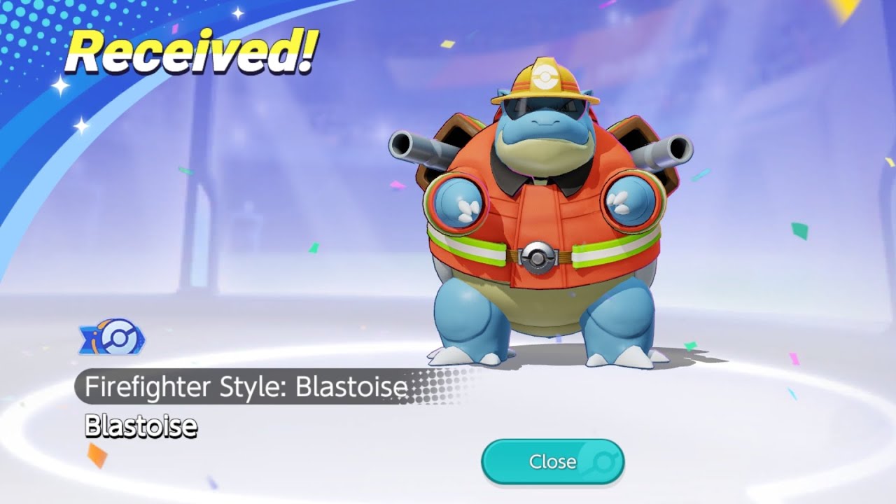 Fire Fighter Style:-Blastoise🔥🔥💦|Preview|Gameplay|Pokemon UNITE Clips ...