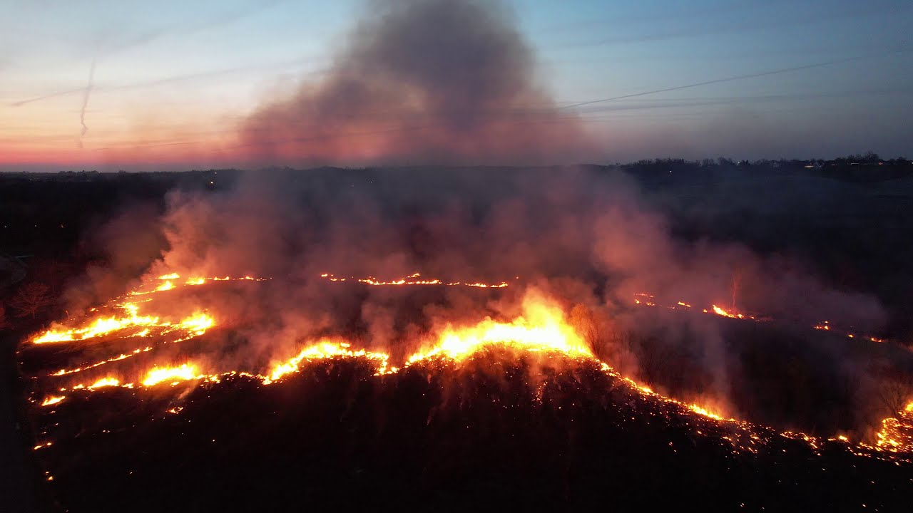 Grimes Farm and Conservation Center | Controlled Prairie Burn ...